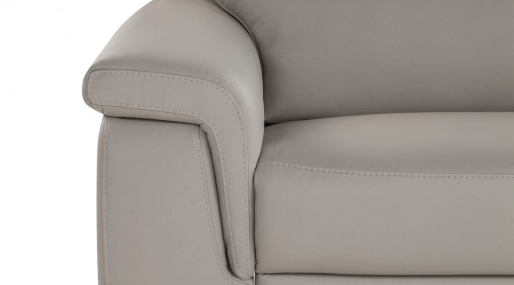 ספה דו מושבית מעור מפנקת עם ריקליינר חשמלי דגם ALAN - ניקולטי