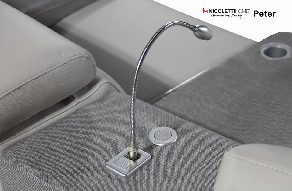 סלון מעור פינתי עם ריקליינר חשמלי דגם PETER - ניקולטי